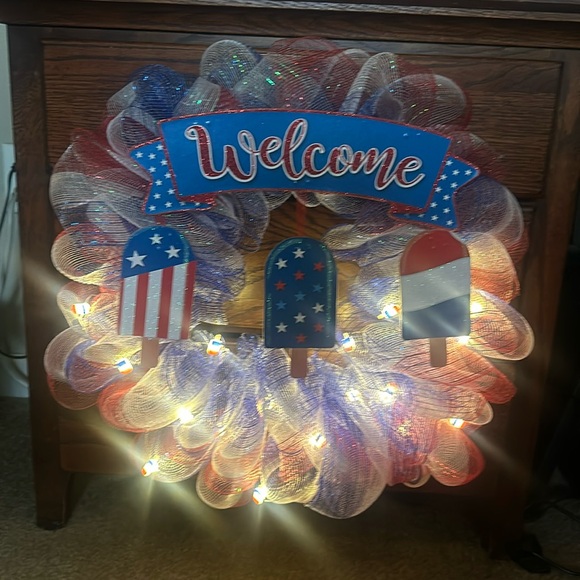 deco mesh | Wall Decor | 4th Of July Deco Mesh Wreath | Poshmark